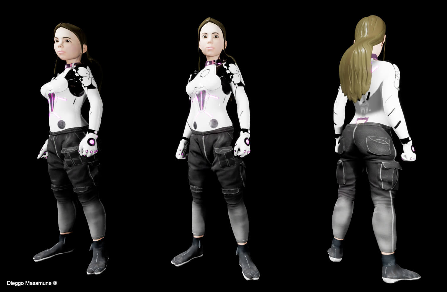 Nicole 3D Render, Digital Art by dieggomasamune