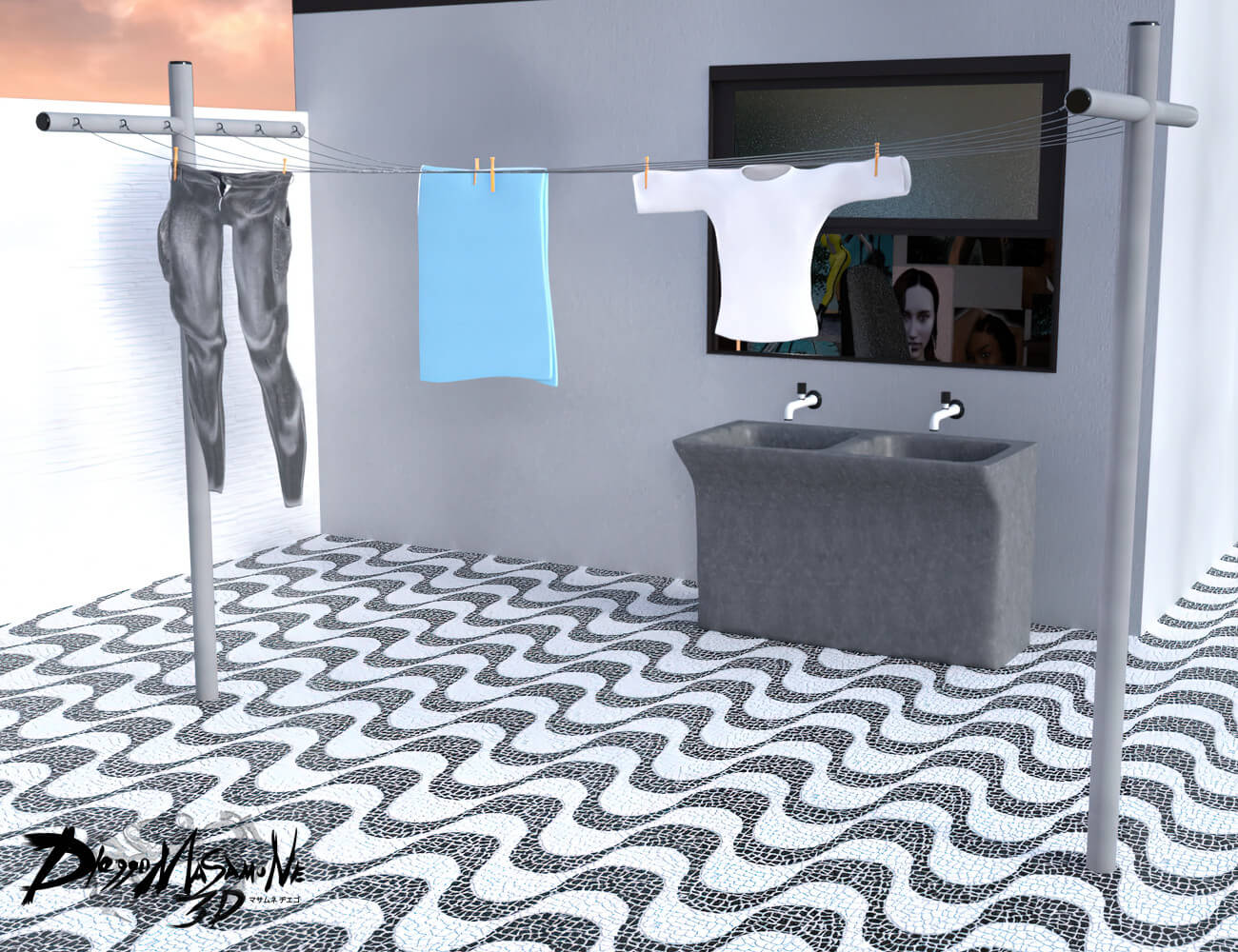 Laundry Day for DAZ Studio by dieggomasamune
