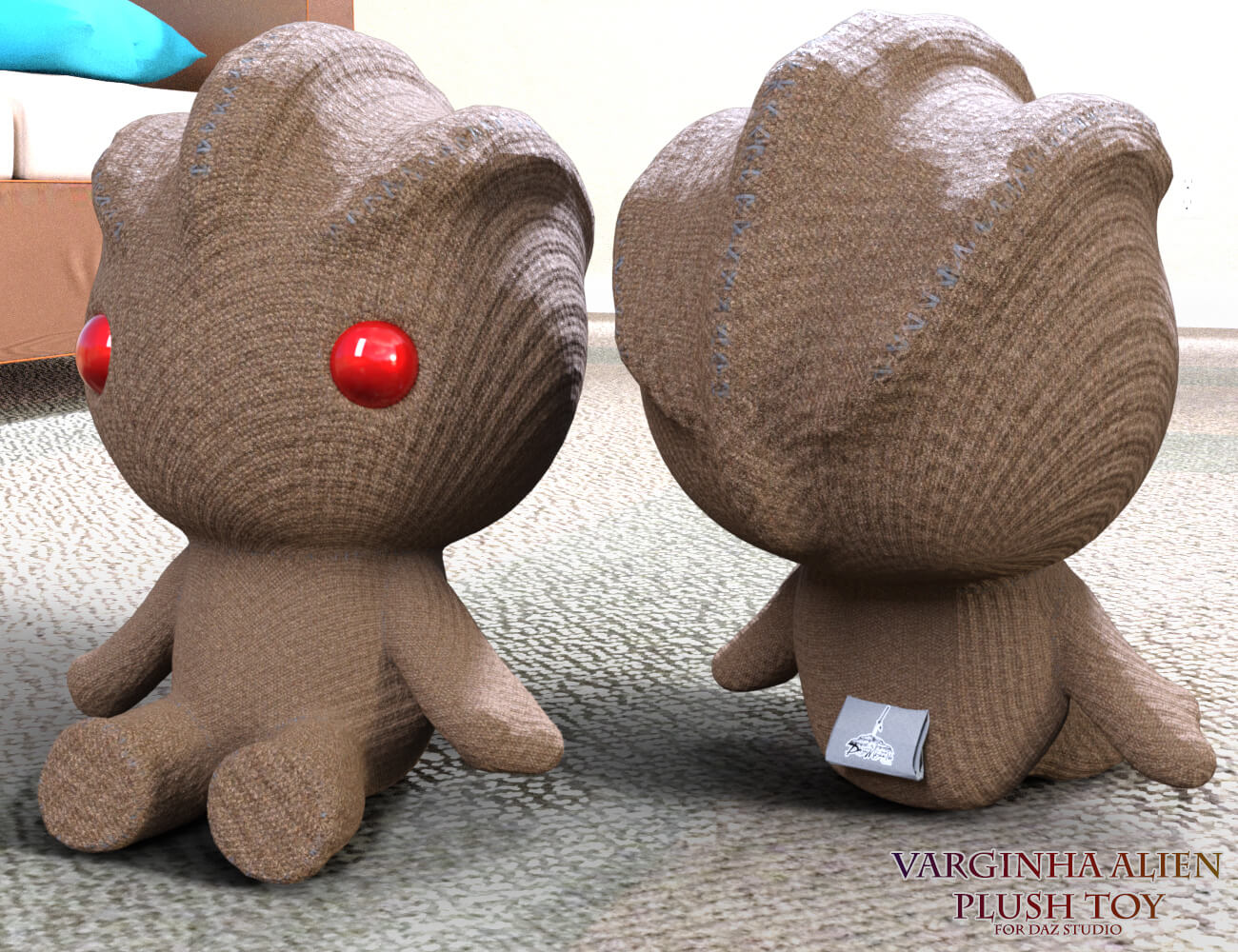 Varginha Alien Plush Toy - Free Daz Content by dieggomasamune