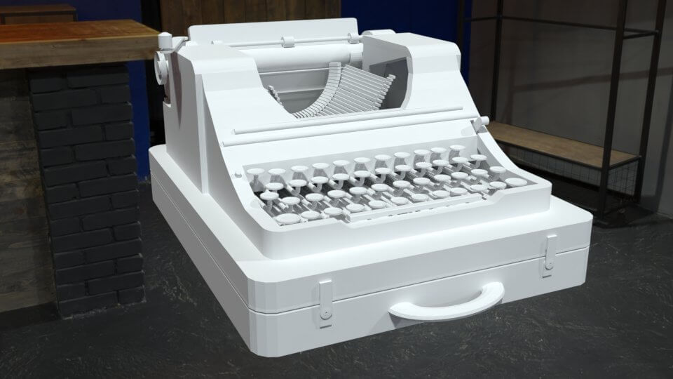 Typewriter - 3D Model by DiegoBRman12