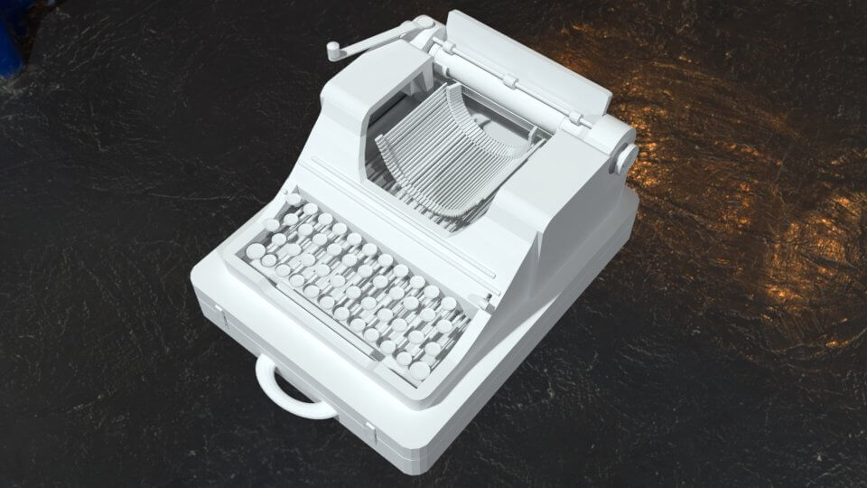 Typewriter - 3D Model by DiegoBRman12