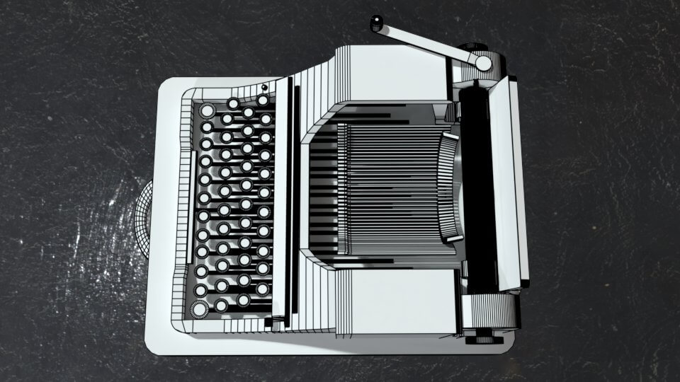 Typewriter - 3D Model by DiegoBRman12