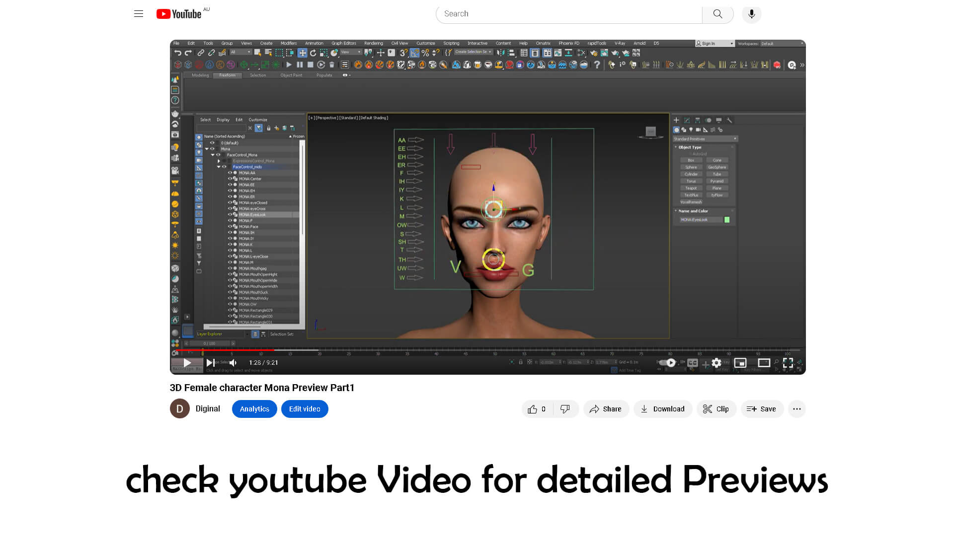 3D Female Character Mona by Diginal