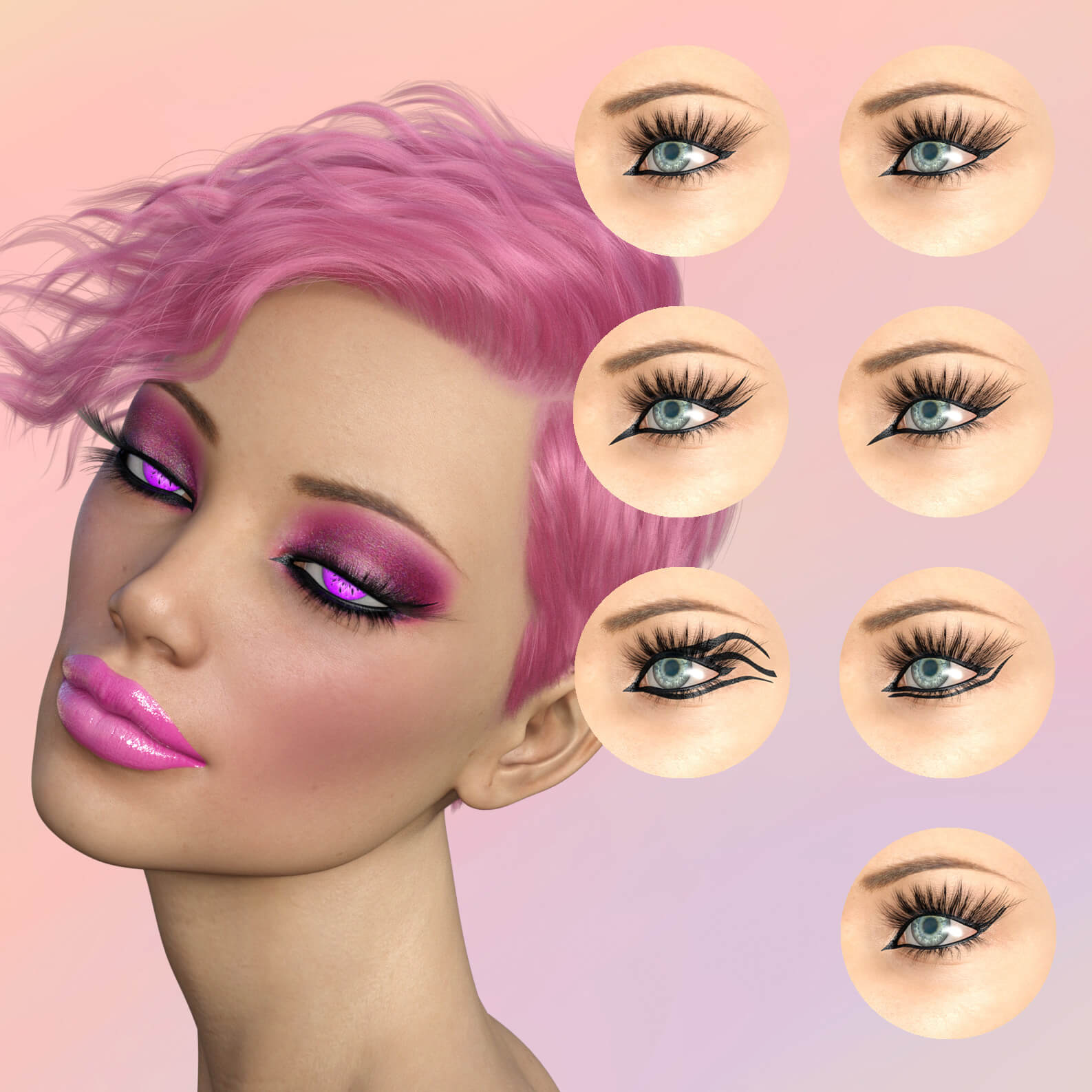 Beauty Kit 3 Makeup for DAZ G8 by Diginal