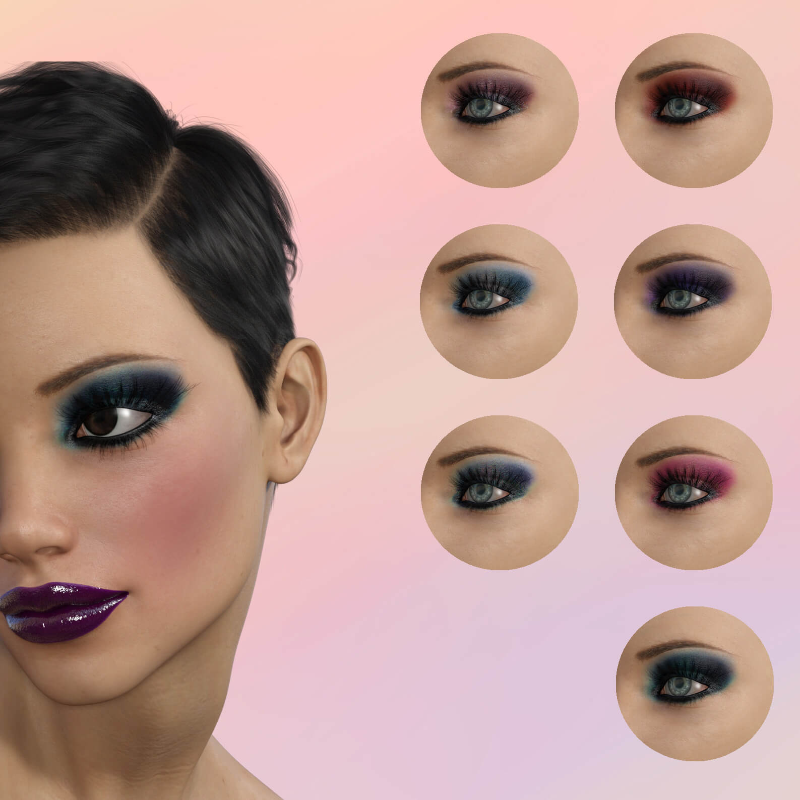 Beauty Kit 3 Makeup for DAZ G8 by Diginal