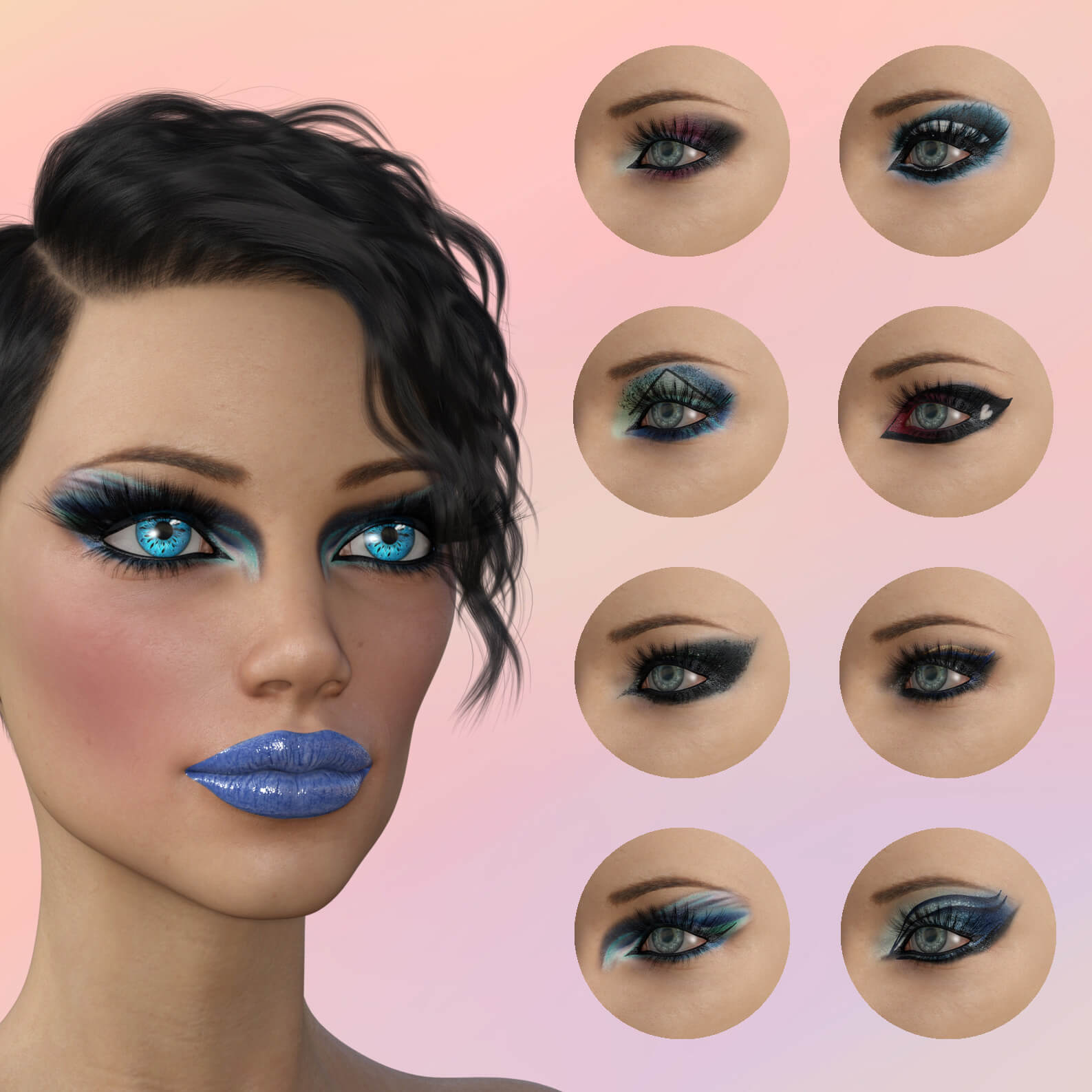 Beauty Makeup Kit for DAZ G8 by Diginal