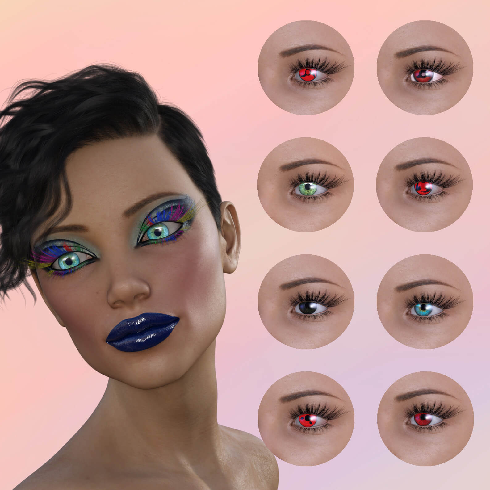 Beauty Makeup Kit for DAZ G8 by Diginal
