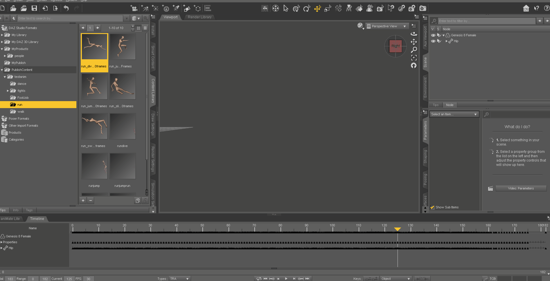 DAZ Animation Run Action by Diginal