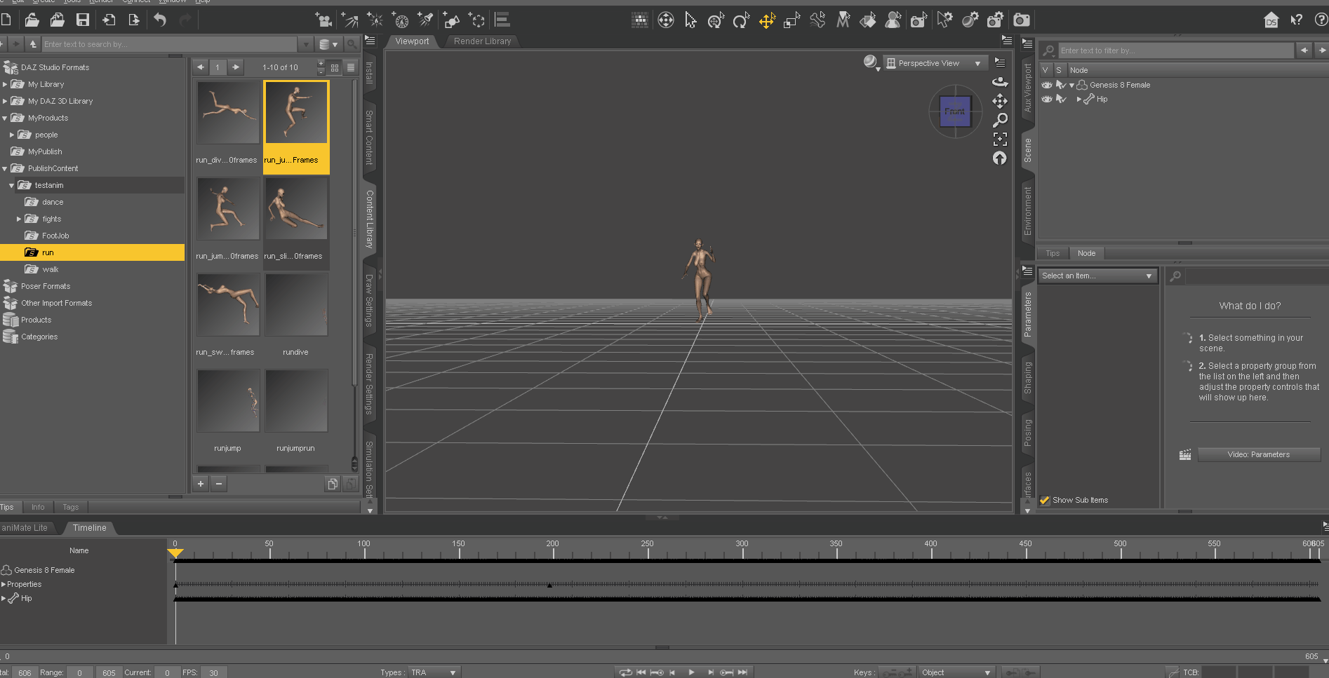 DAZ Animation Run Action by Diginal