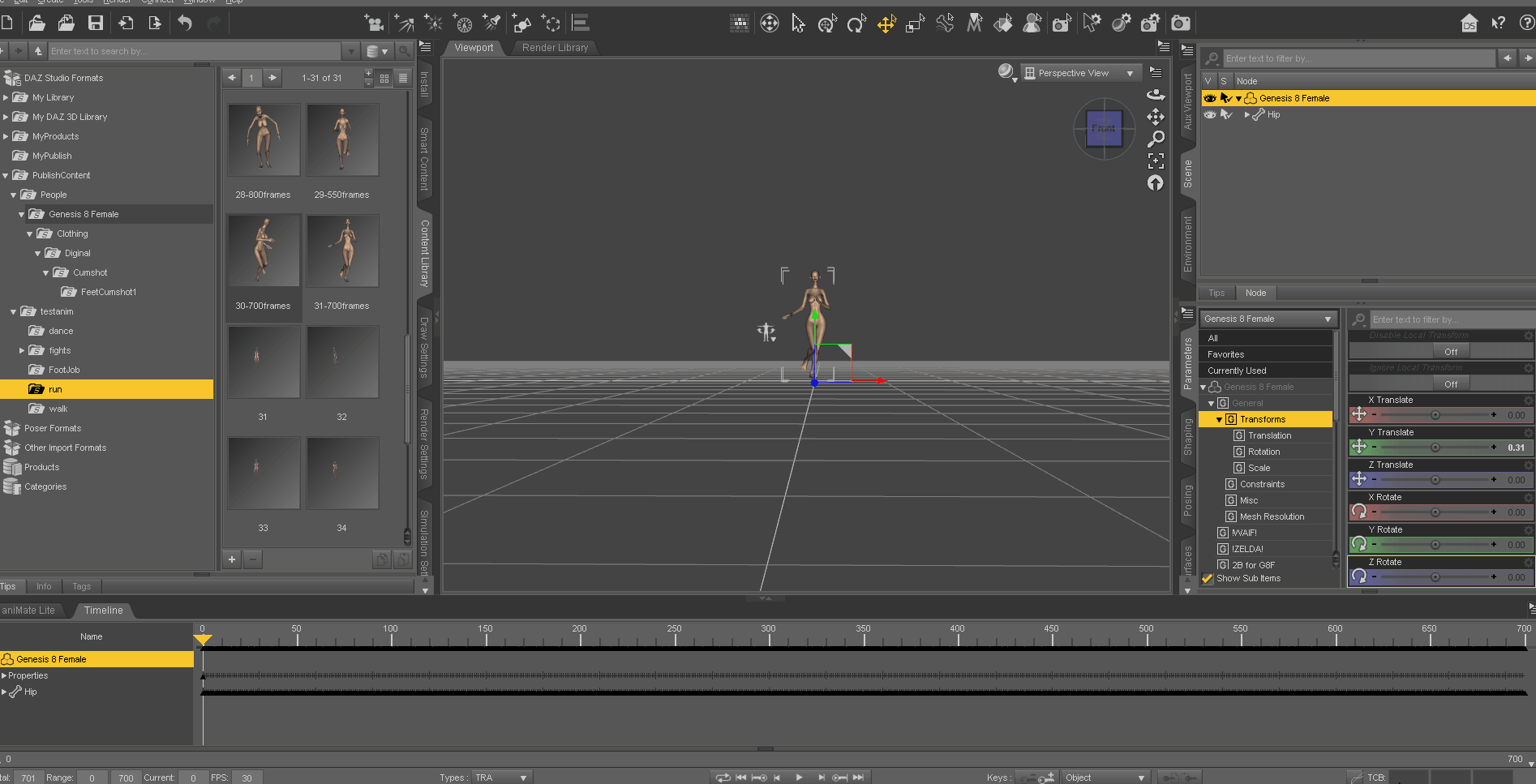 DAZ Animation Running SET6 by Diginal