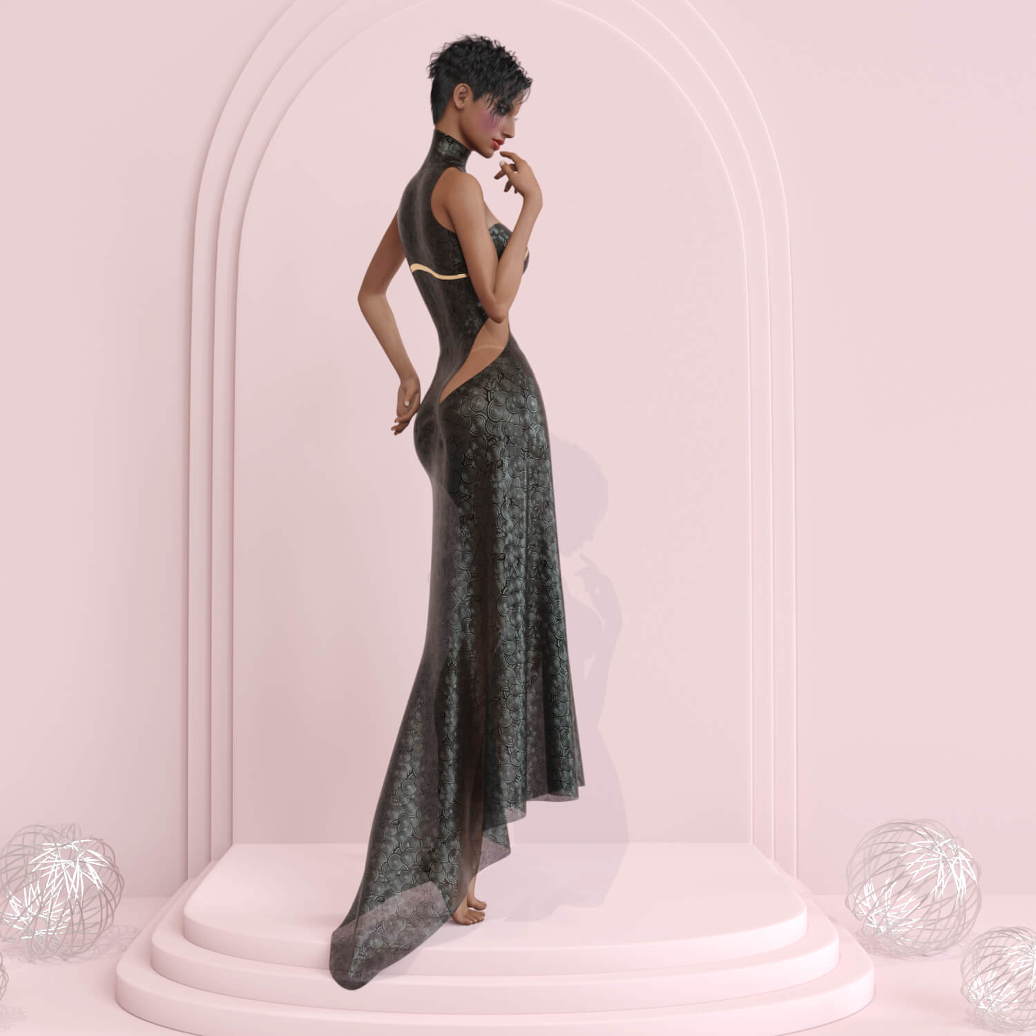 dForce Fancy Dress I for DAZ Genesis 8 Female by Diginal