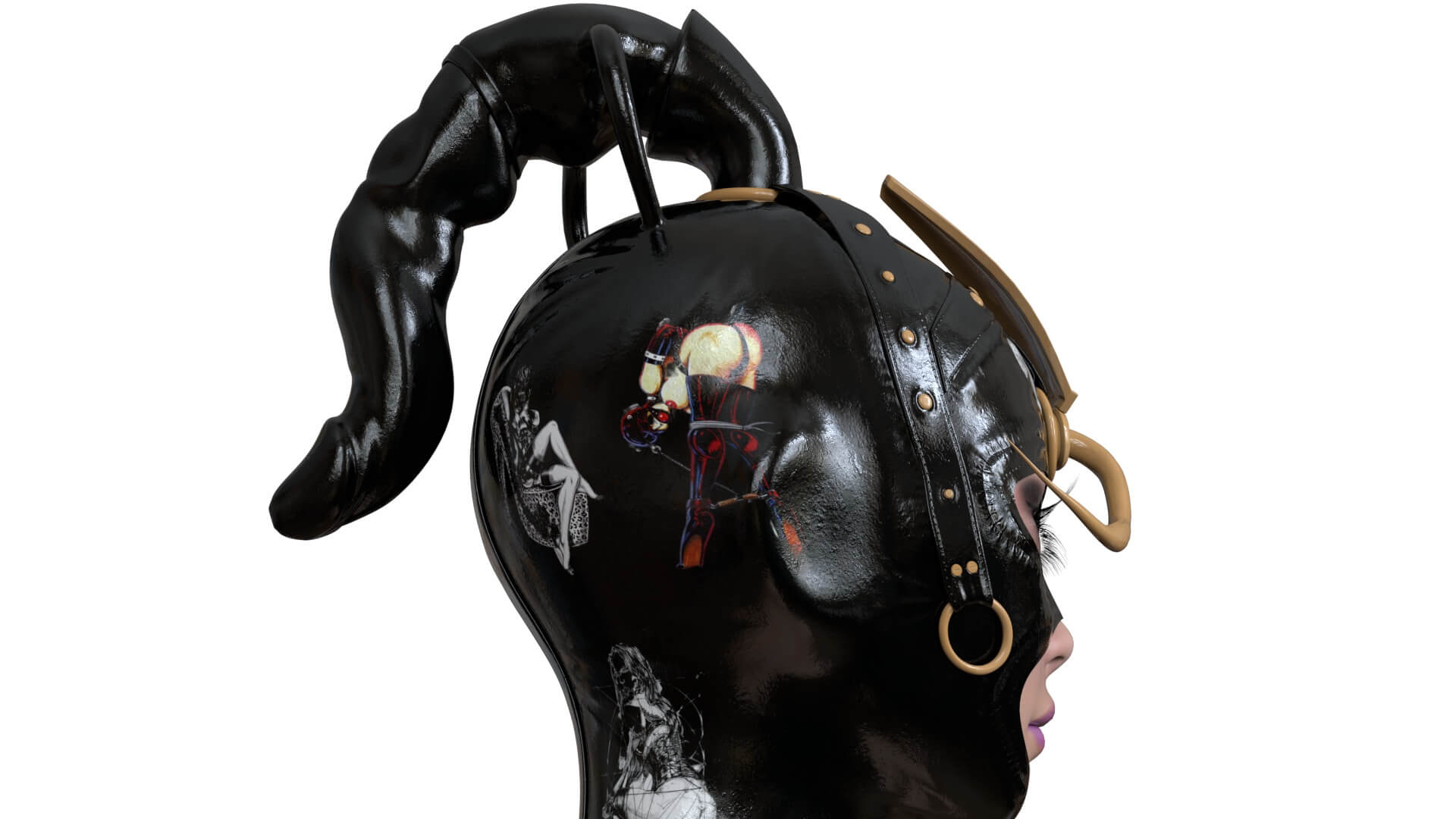 Mym BDSM Mask - Daz Content by Diginal