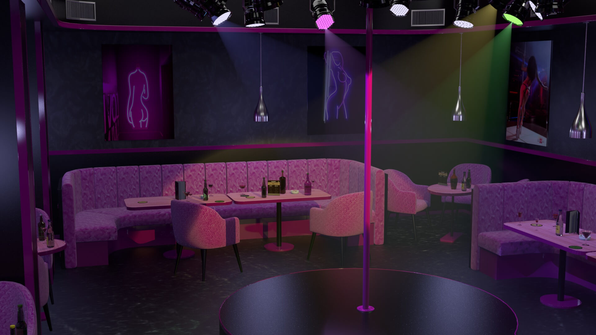 Strip Night Club for 3ds Max (Not Daz Studio) - 3D Model by Diginal