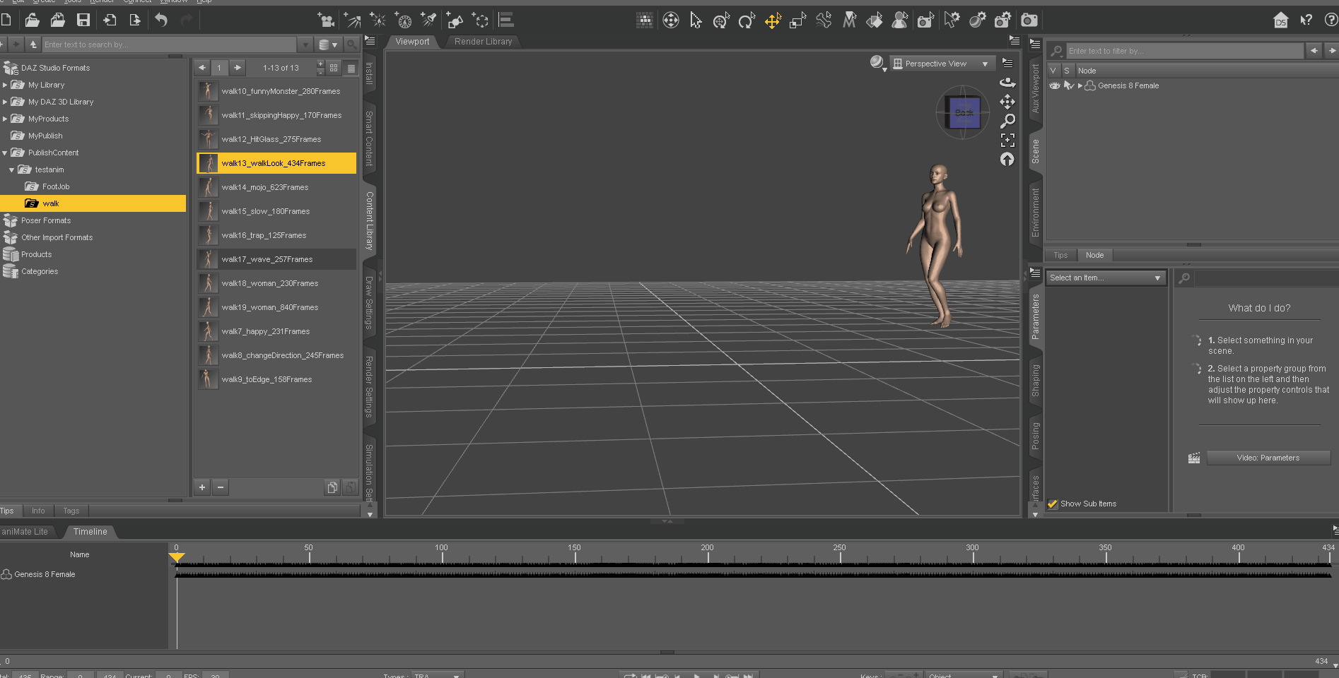 Walk Animation SET5 for DAZ by Diginal