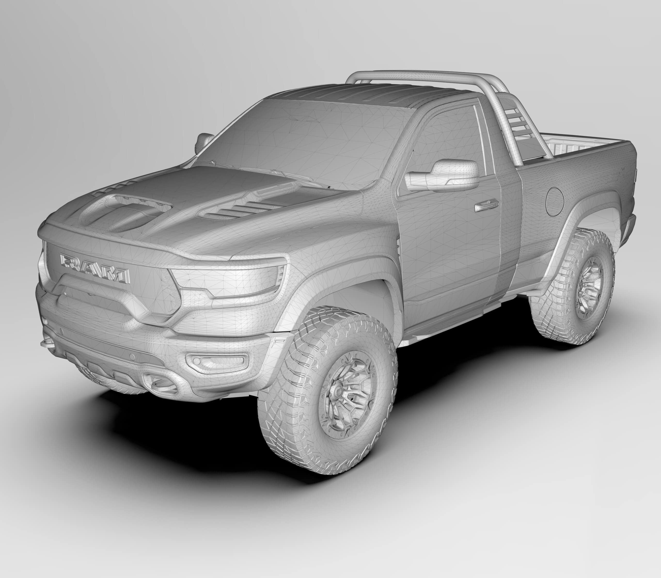 Dodge Ram TRX Single Cab Baby TRX - 3D Model by DigitalArt3d