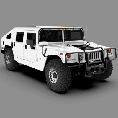 Hummer H1 Military Off-Road SUV 3D Model by DigitalArt3d
