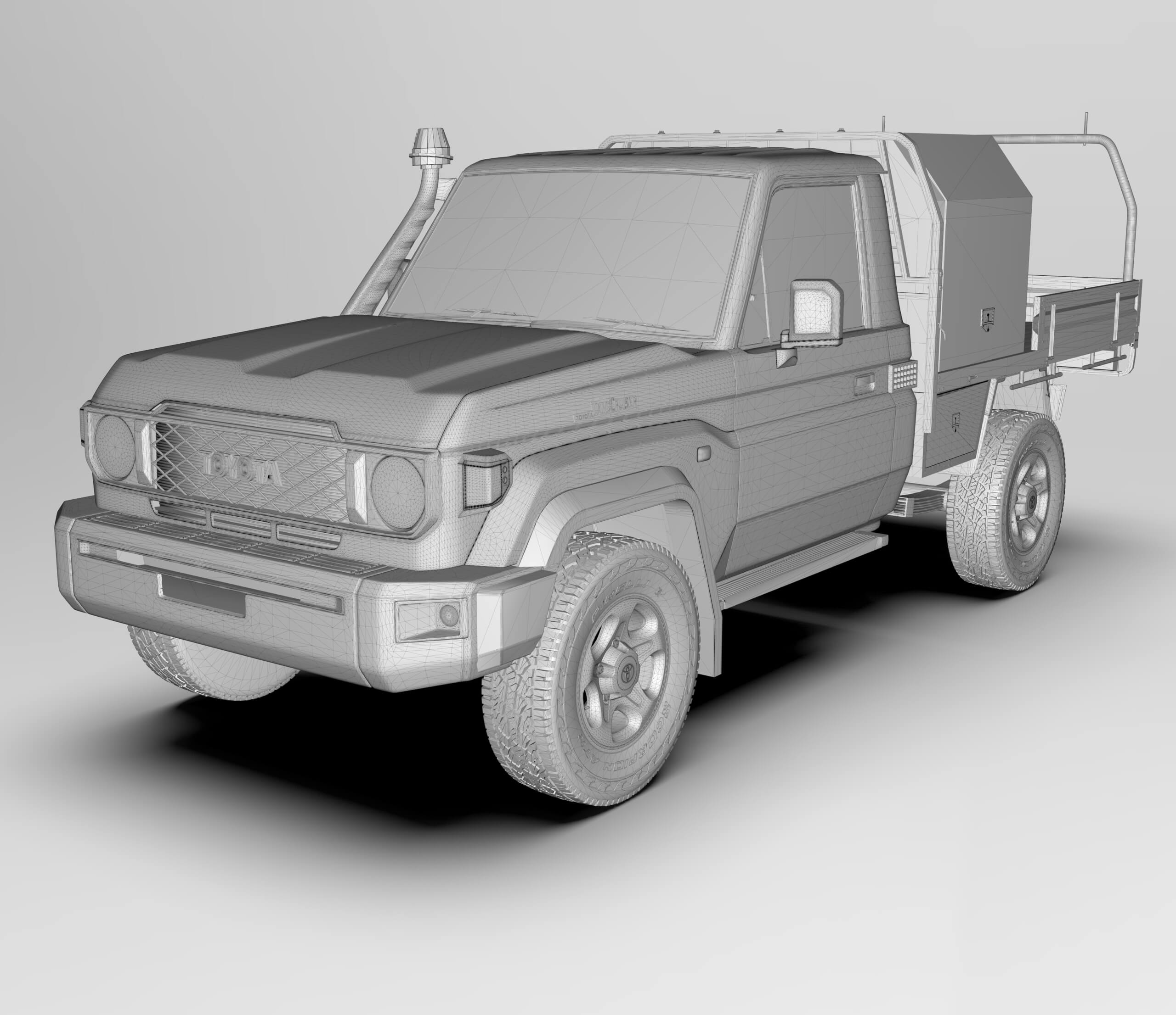 Toyota Land Cruiser J79 Single Cab 2024 - 3D Model by DigitalArt3d