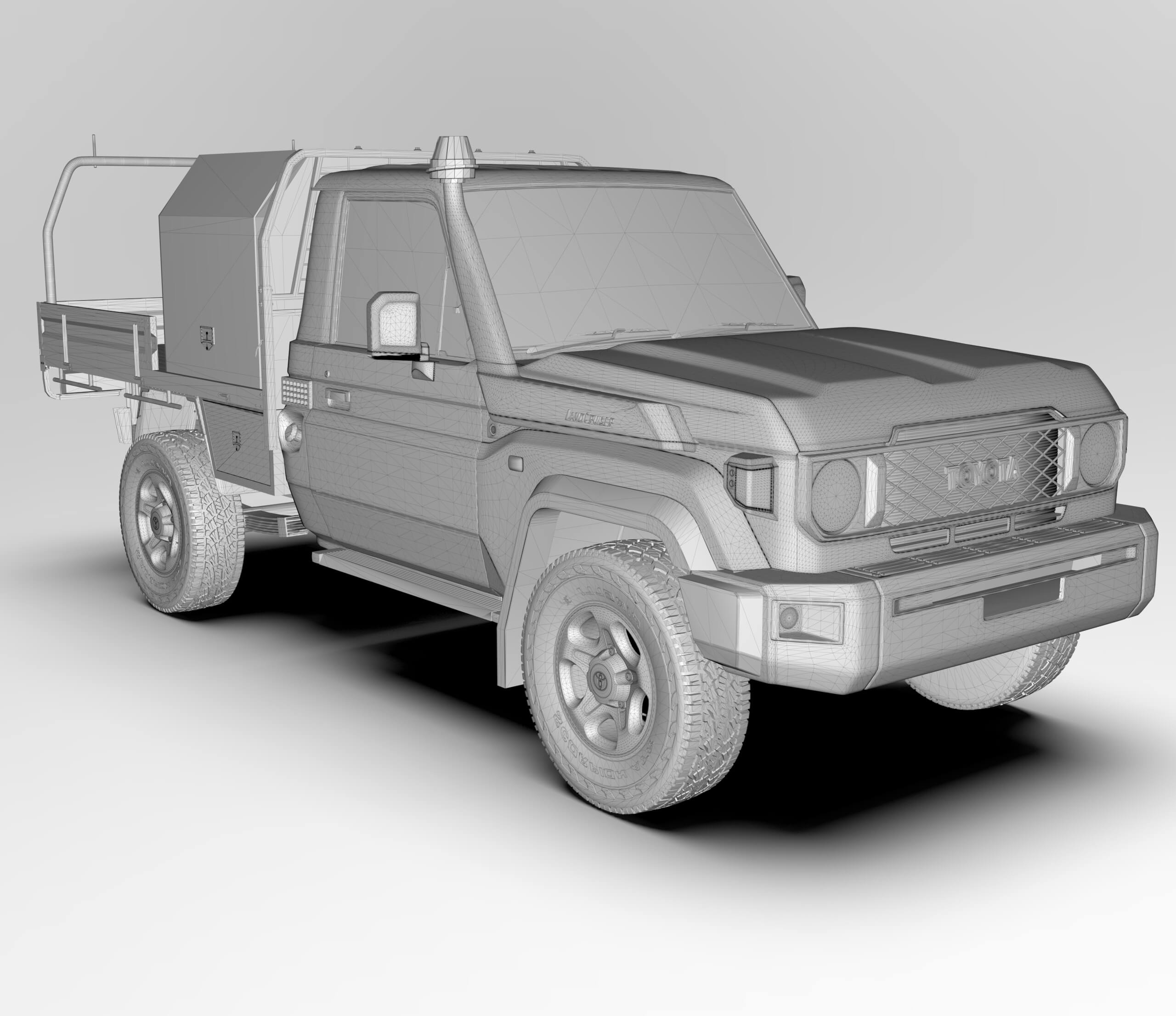 Toyota Land Cruiser J79 Single Cab 2024 - 3D Model by DigitalArt3d