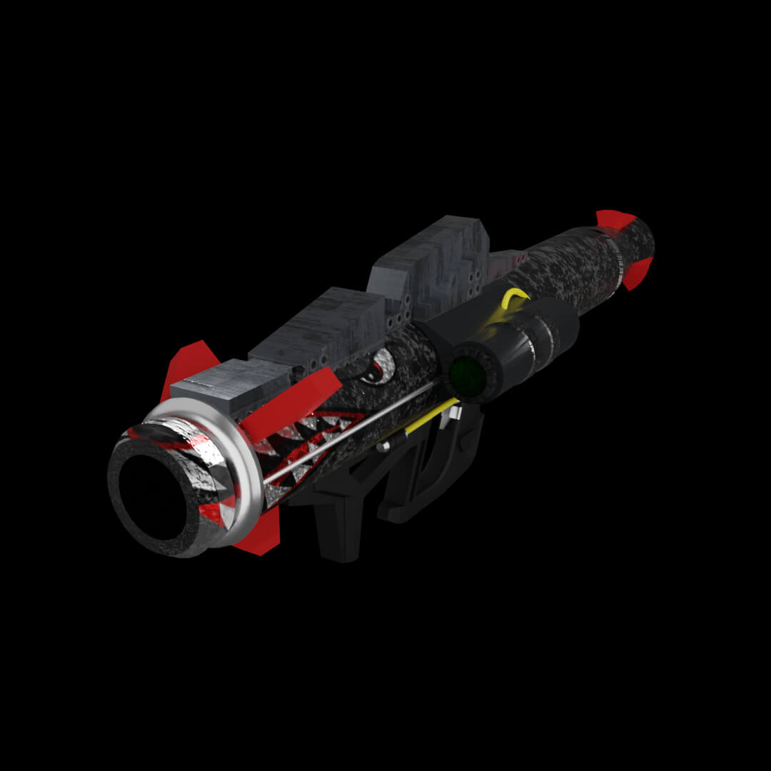 A02- Rocket Launcher (Shark) 3D Model by dikatama