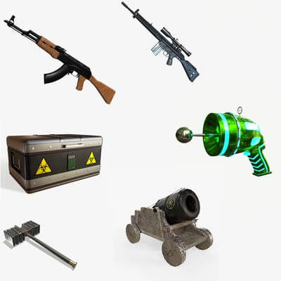 Mid Poly Models | Weapons | RenderHub