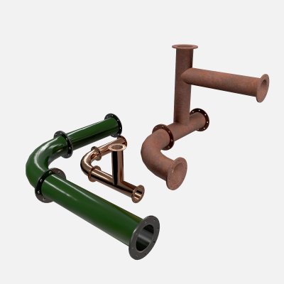 Uv Mapped Models | Industrial | Pipes | RenderHub