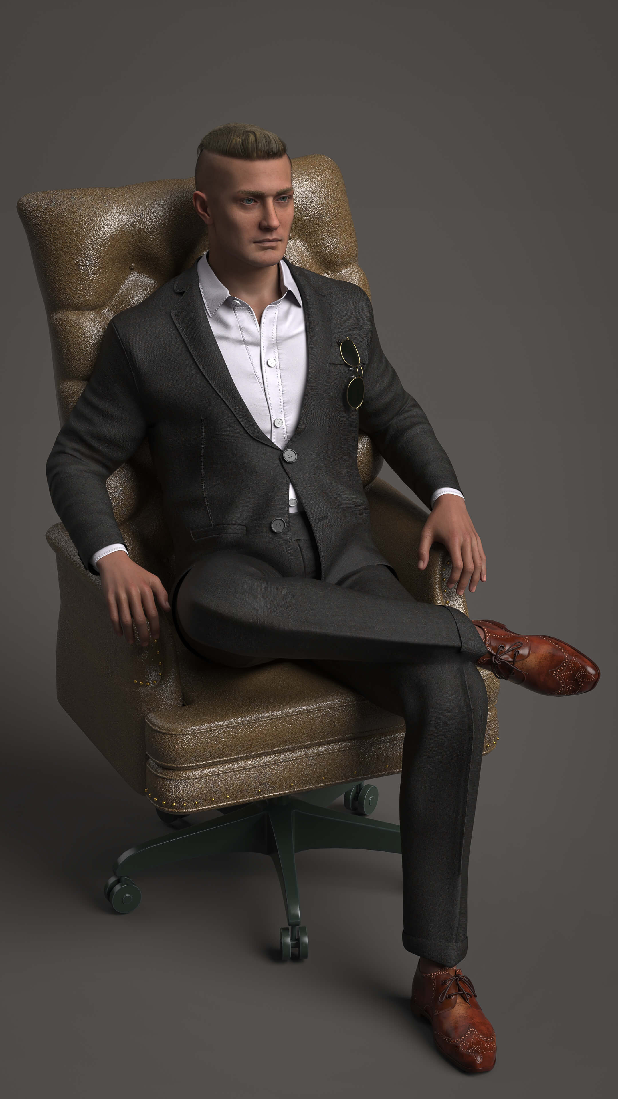 Dominant Boss Sitting Poses for Genesis 9 Male - Daz Content by Dimox