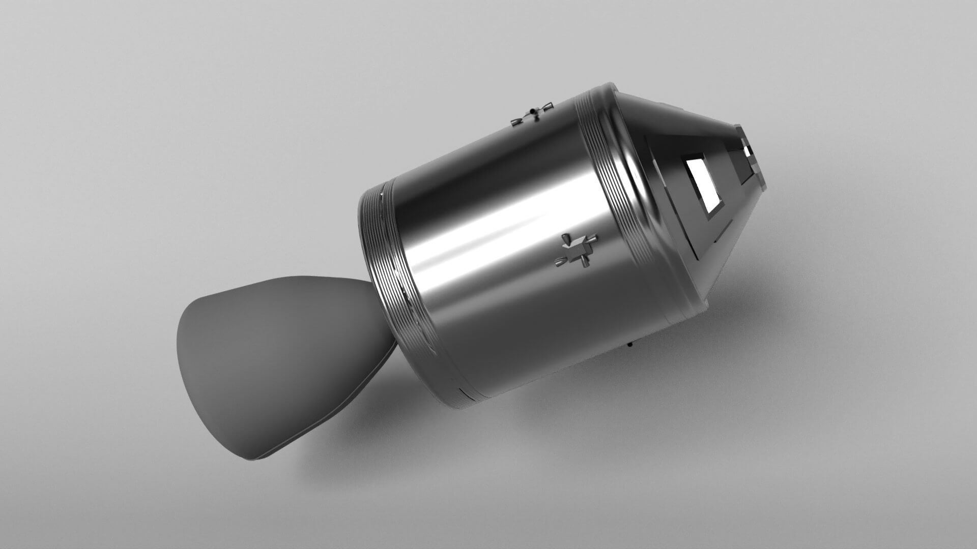 Apollo CSM 3D Render, Digital Art by dinnerkun