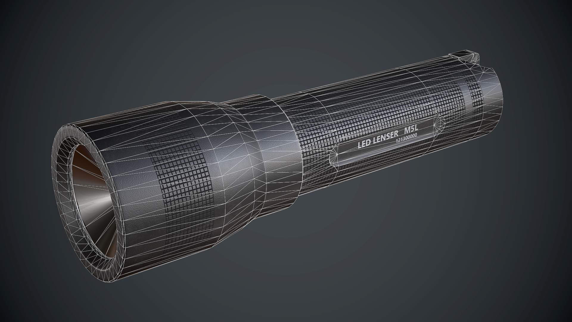 Black Flashlight - 3D Model by diolator