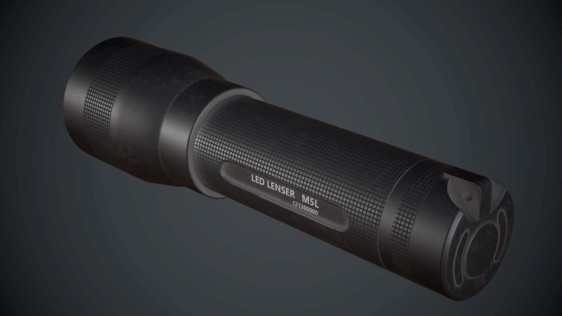 Black Flashlight - 3D Model by diolator