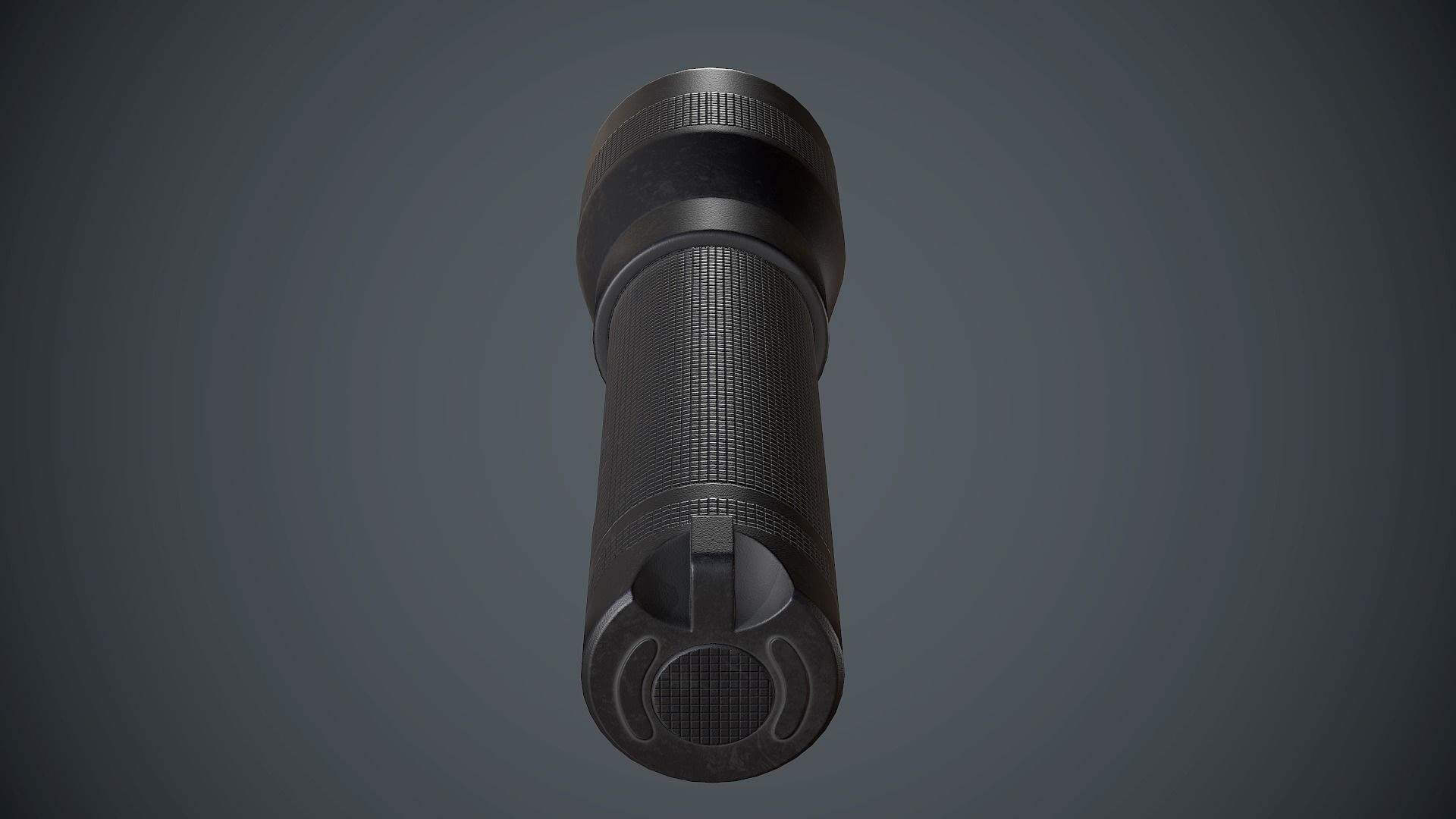 Black Flashlight - 3D Model by diolator