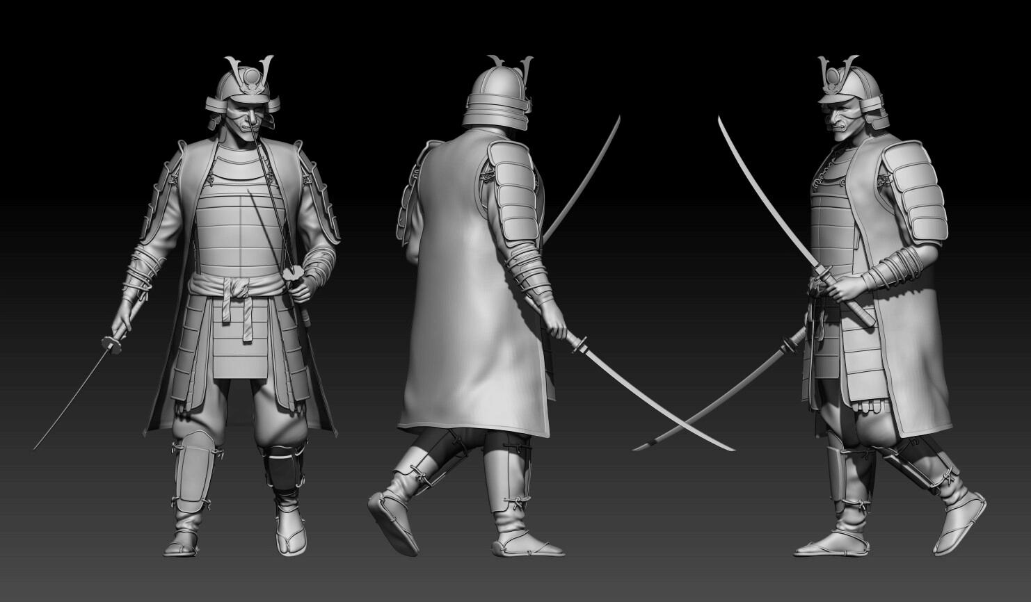 Samurai 3D Render, Digital Art by dipandutta01