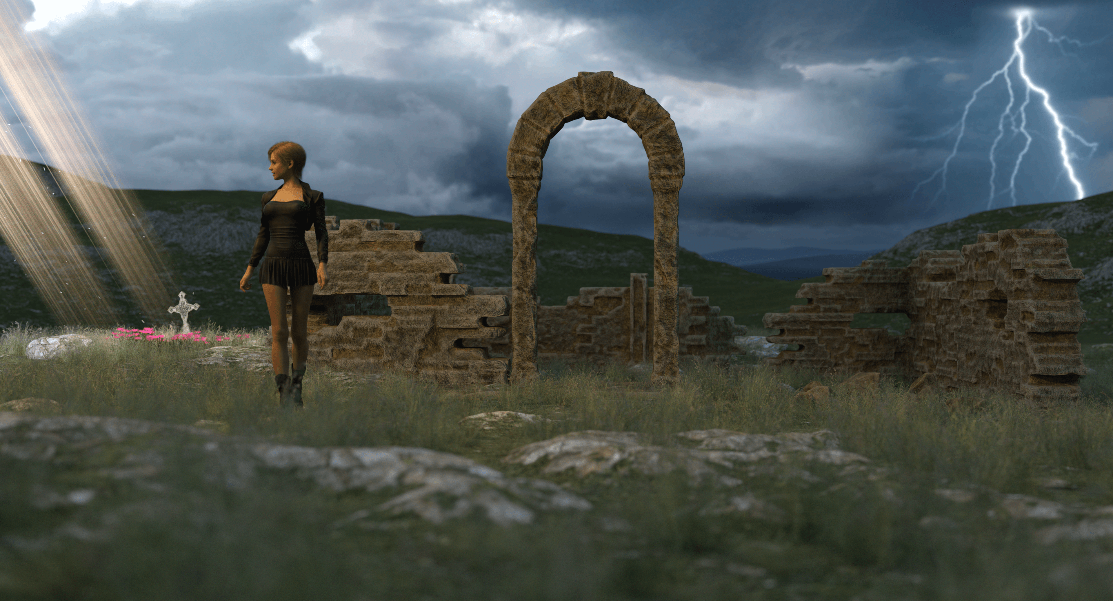 Hello, Goodbye, Again.... 3D Render, Digital Art by dirtrider00