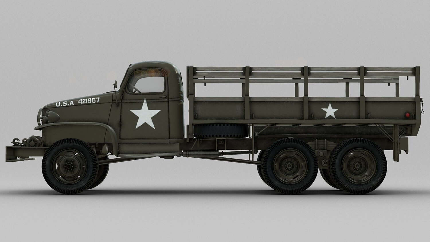 US Army Truck GMC CCKW LWB 353 -D 3D Model by Distefan