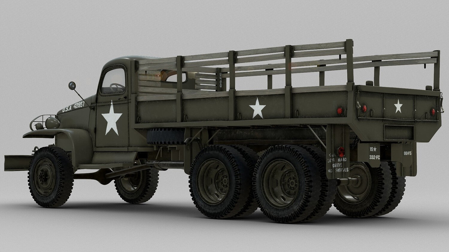 US Army Truck GMC CCKW LWB 353 -D 3D Model by Distefan