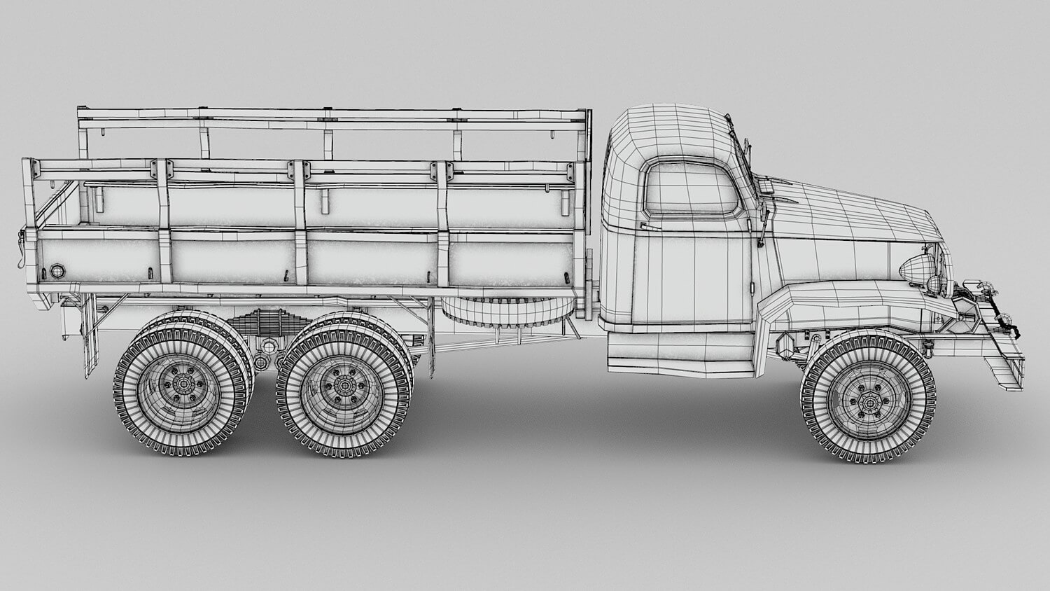 US Army Truck GMC CCKW LWB 353 -D 3D Model by Distefan