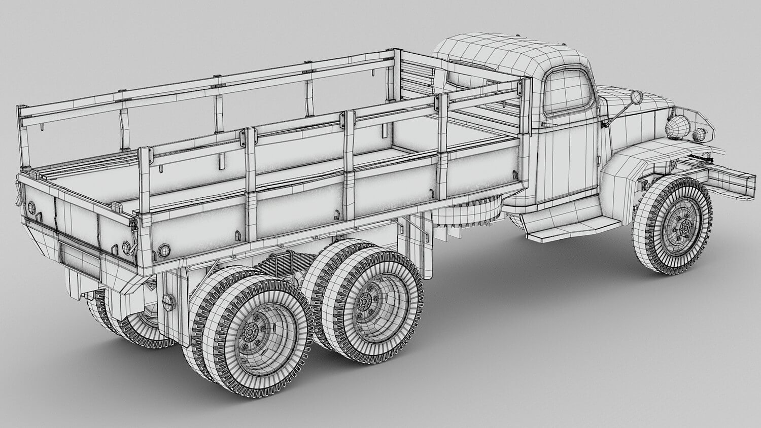 US Army Truck GMC CCKW LWB 353 -D 3D Model by Distefan
