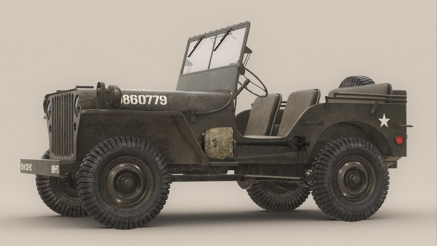US Army Willys Jeep - 3D Model by Distefan