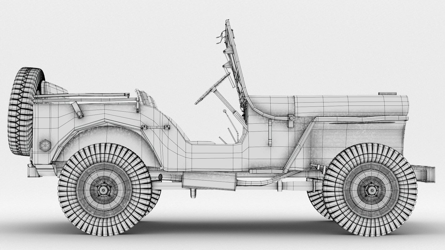 US Army Willys Jeep - 3D Model by Distefan