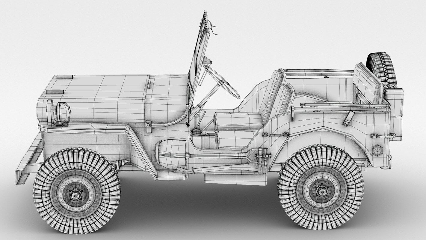 US Army Willys Jeep - 3D Model by Distefan