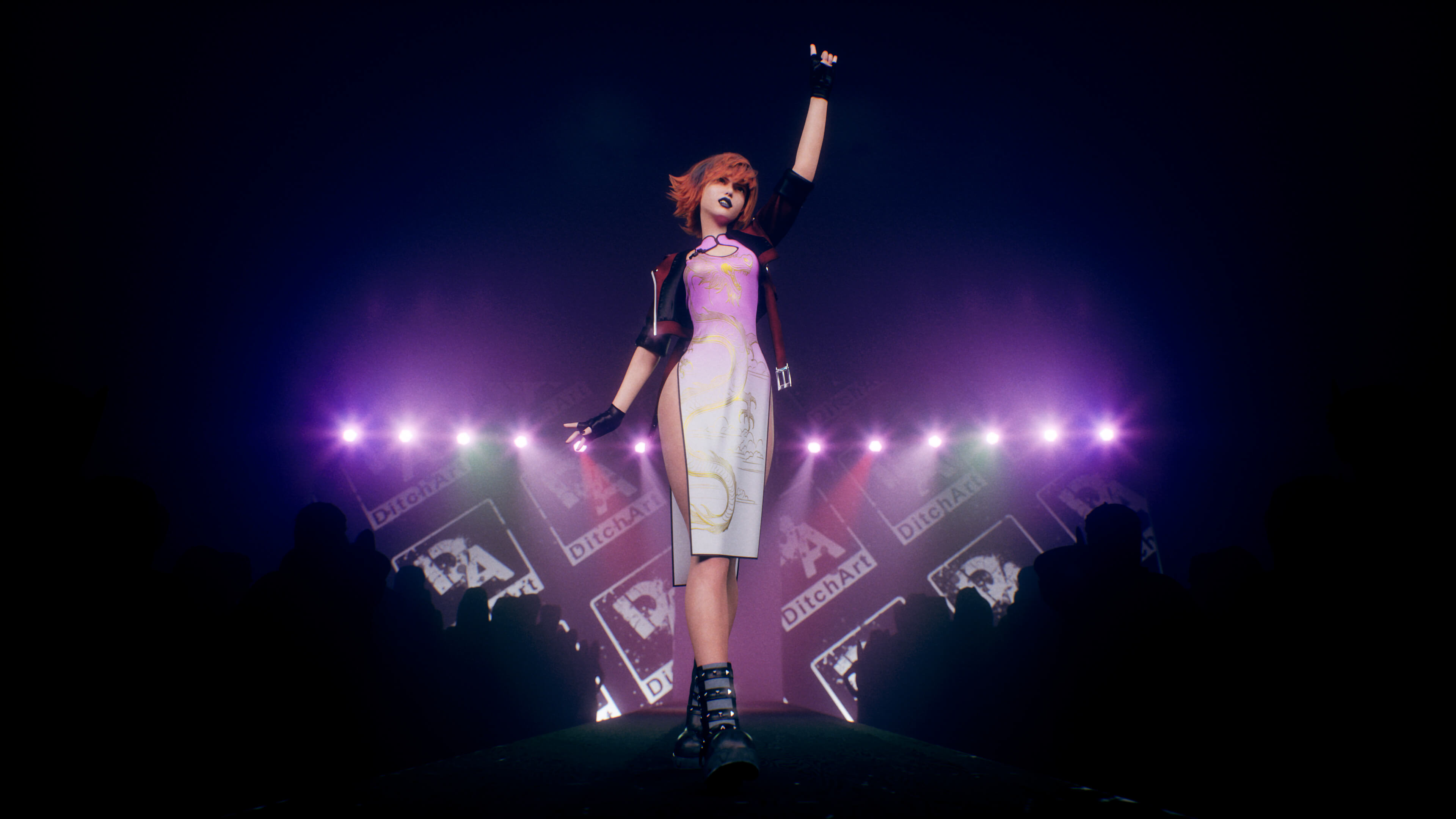 Elegant Punk 3D Render, Digital Art by DitchArt