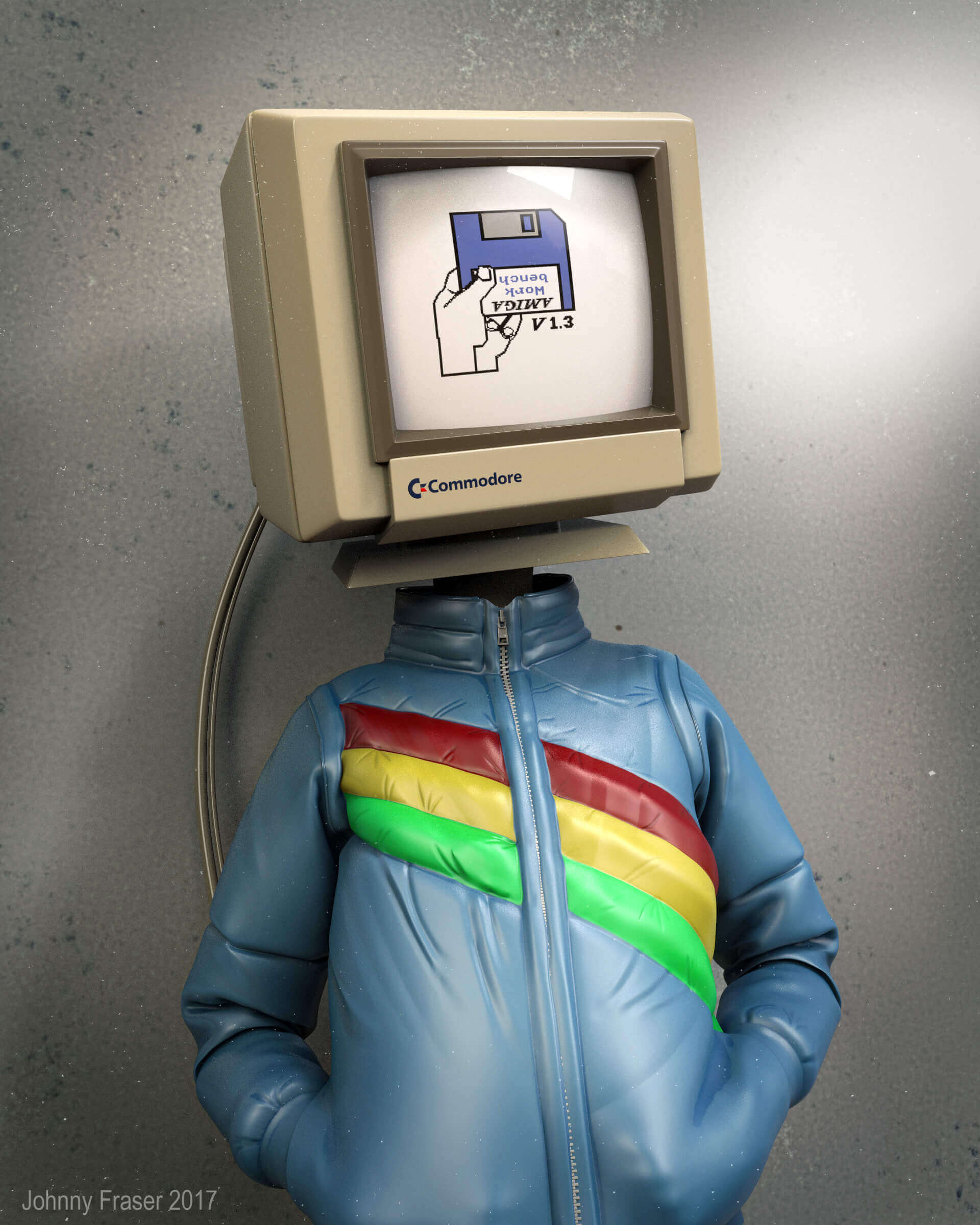 Commodore 3D Render, Digital Art by divinitymagic1979