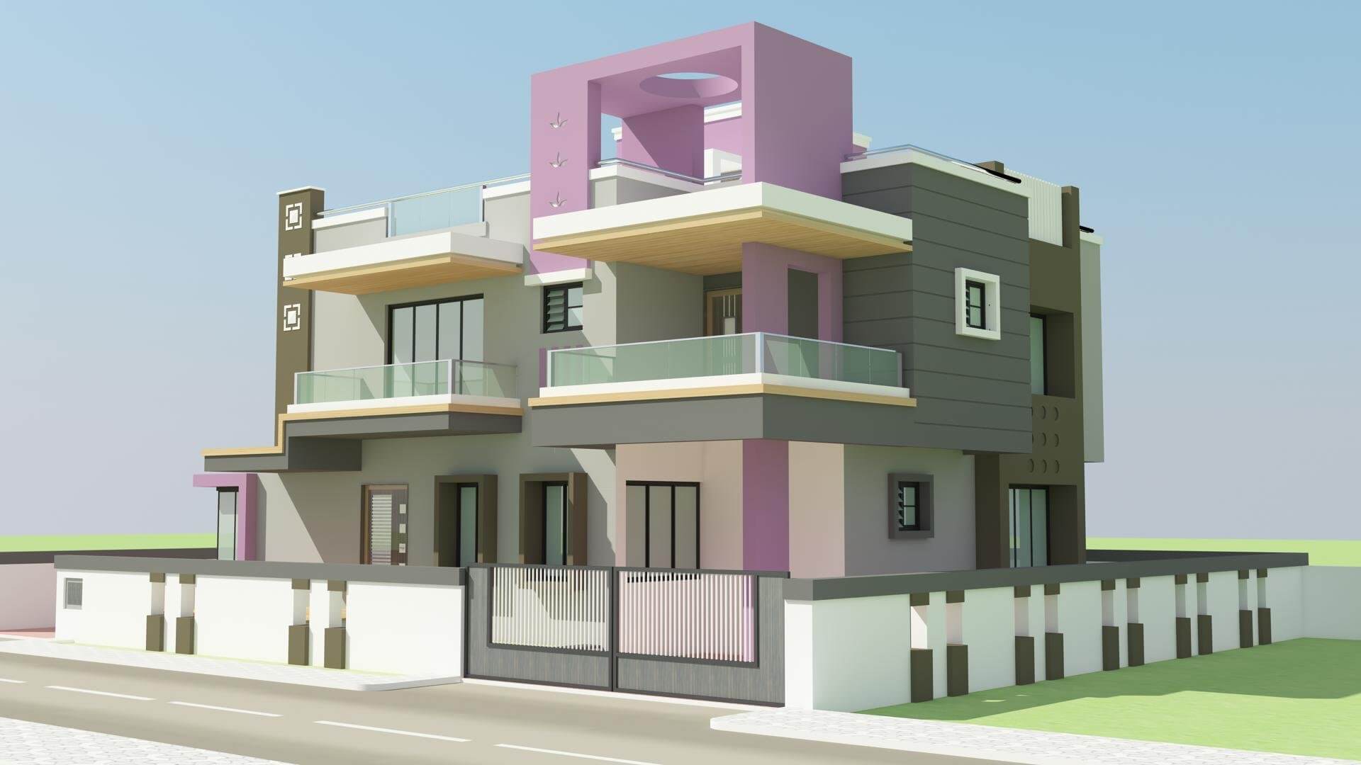 BUNGLOW 3D Render | RenderHub Gallery