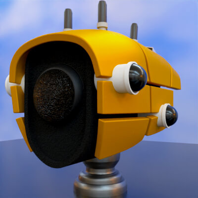 Droid Head0000 - 3D Model by Dlaba