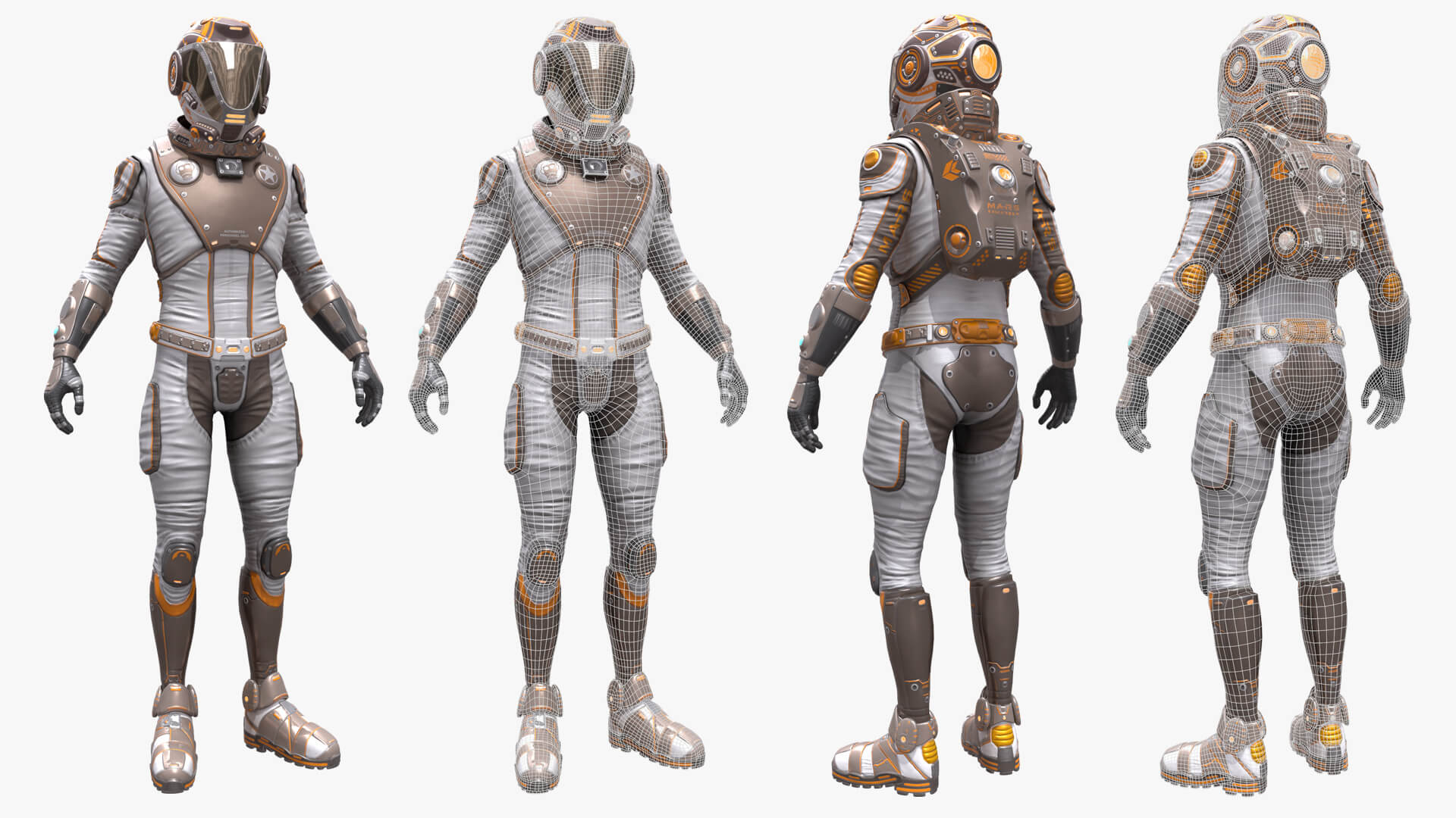 Mars Suit - Male 3D Model by dmcrew