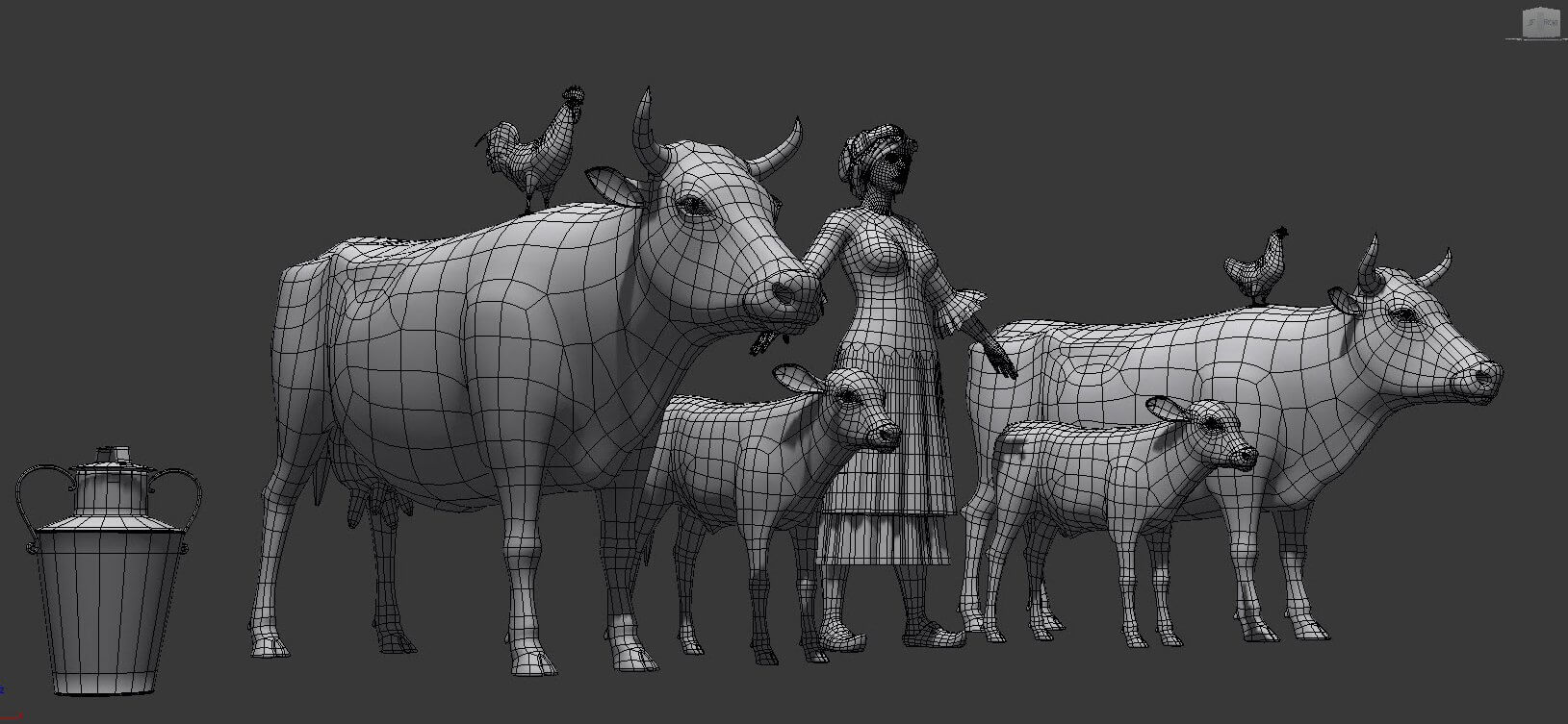 cows 3D Render, Digital Art by dmd_hn