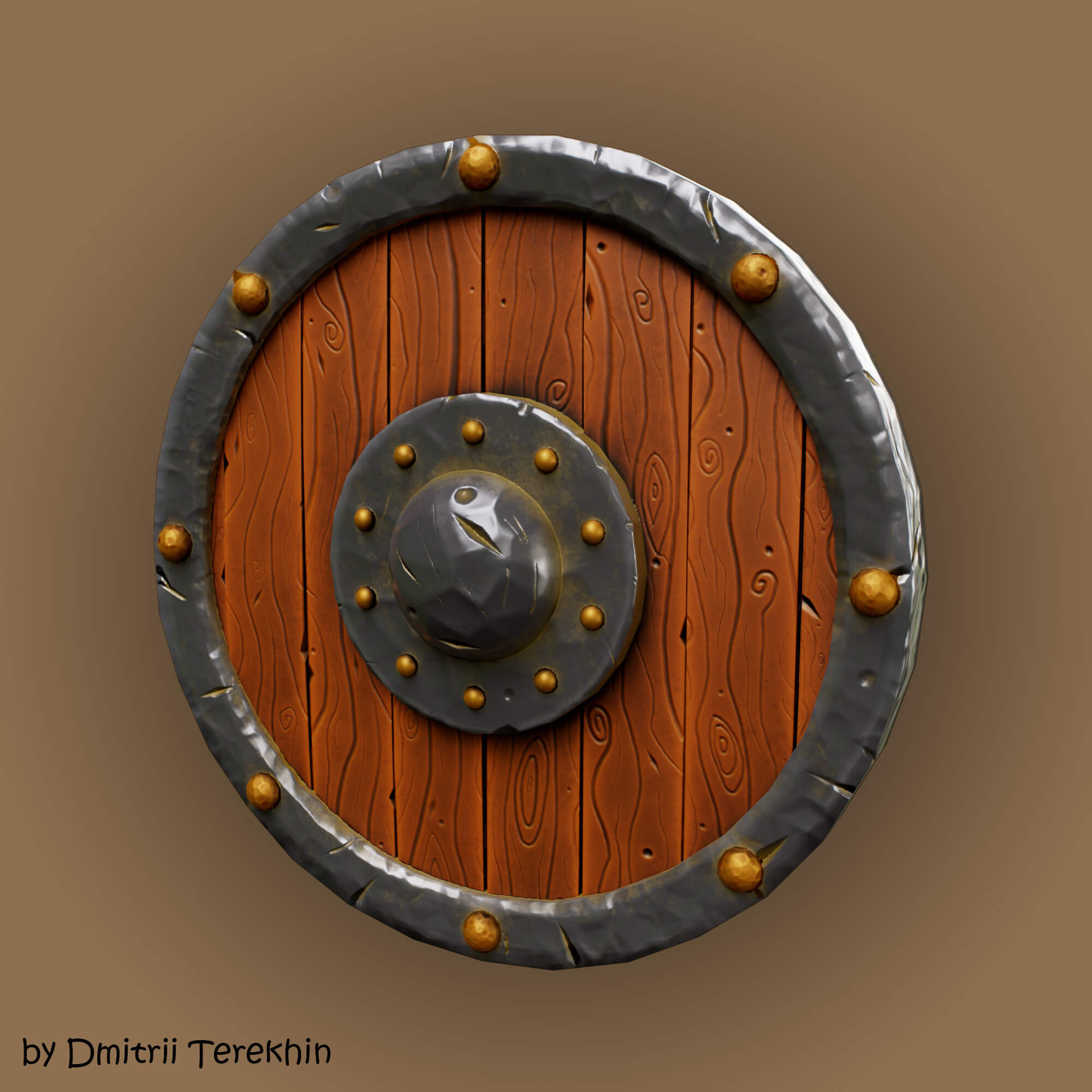 Stylized Old Shiled a Game Object - 3D Model by Dmitrii_Terekhin