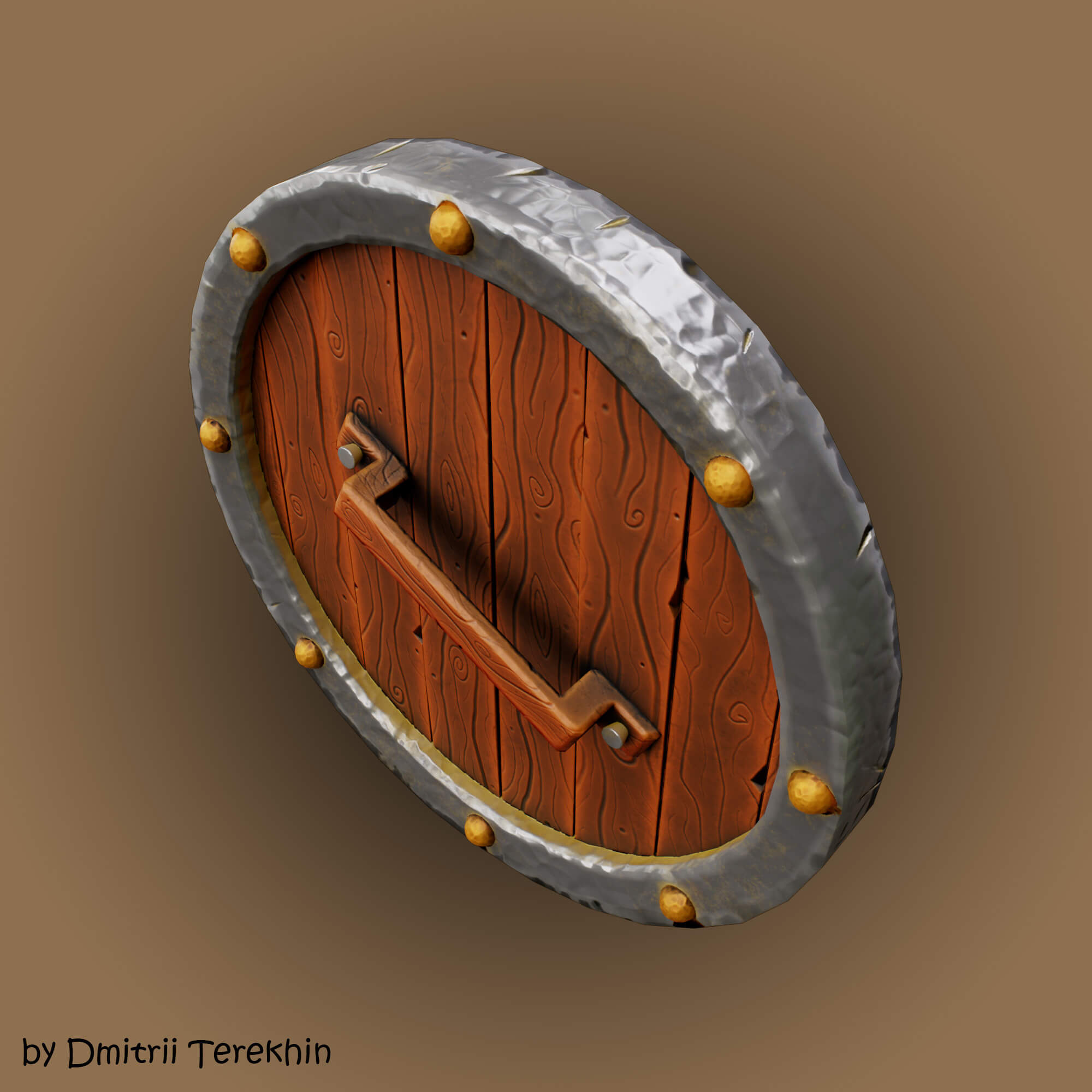 Stylized Old Shiled a Game Object - 3D Model by Dmitrii_Terekhin