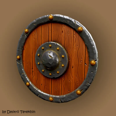 Stylized Old Shiled a Game Object - 3D Model by Dmitrii_Terekhin