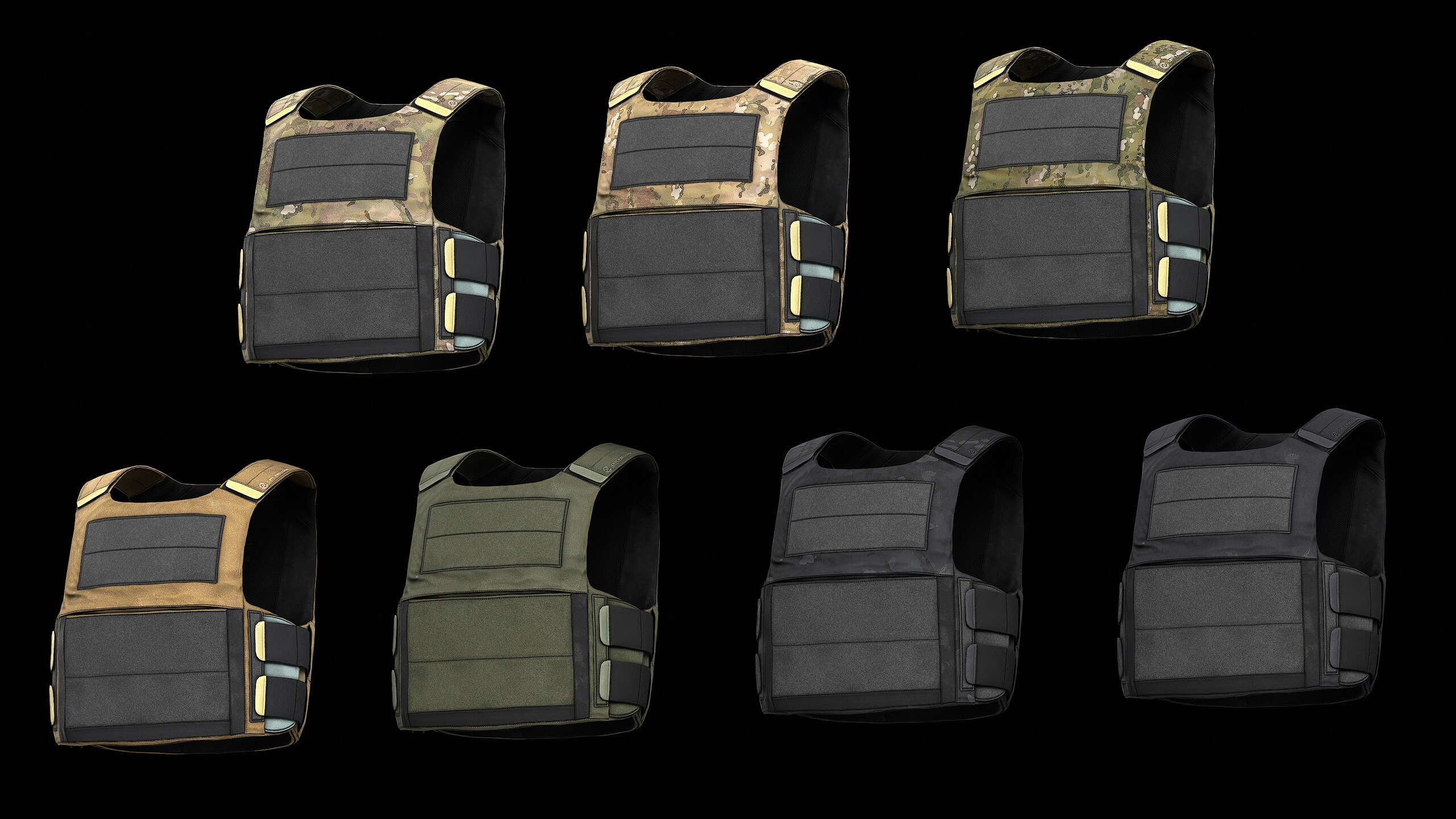 Crye Precision Vest and Tactical Boonie Hat Rigged to UE SK - 3D Model ...