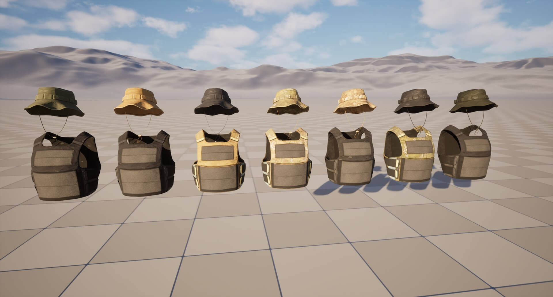 Crye Precision Vest and Tactical Boonie Hat Rigged to UE SK - 3D Model ...